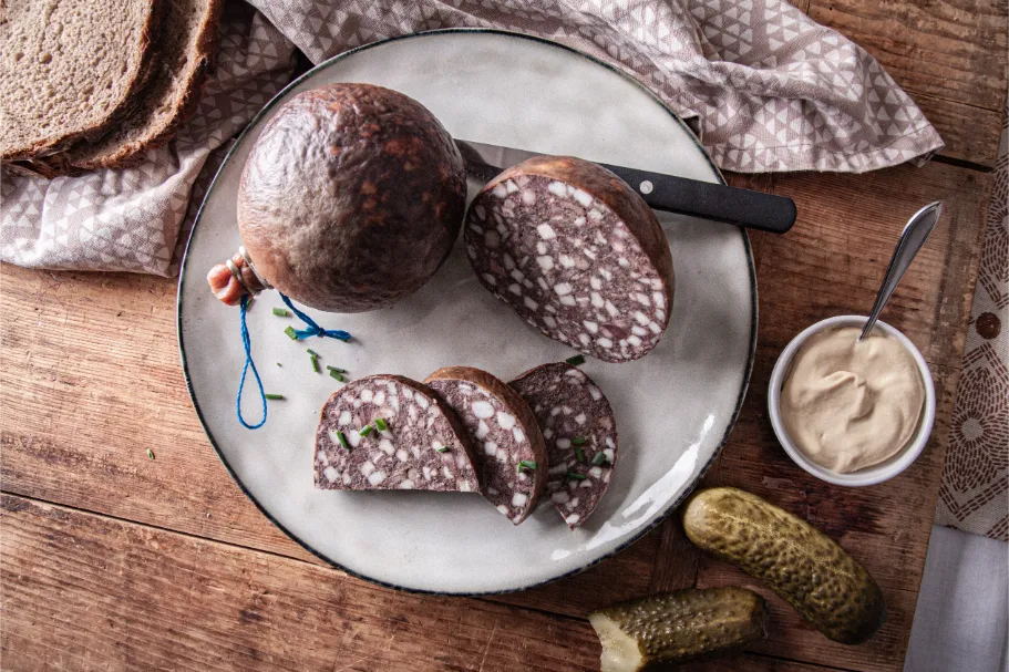 Thüringer Rotwurst in der Blase - Thüringer Fleischspezialitäten vom ...